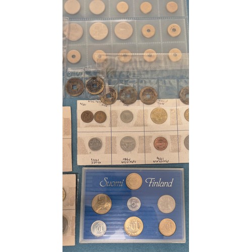 A Collection of uncirculated coins.