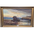 19th Century Oil painting Harbour scene signed D.Motley. circa 1896 ...