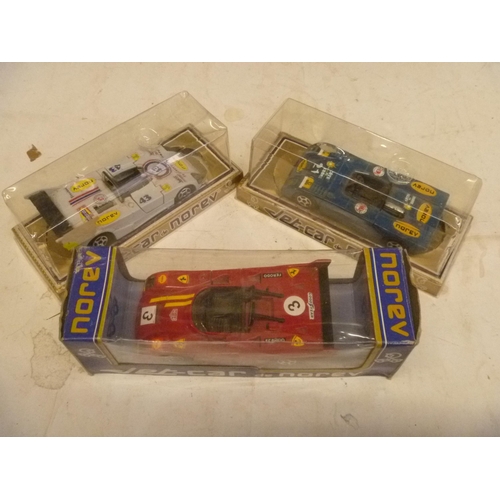 3 VINTAGE NOREV JET CAR RACING CARS MATRA FERRARI ETC (BOXES OPENED ...