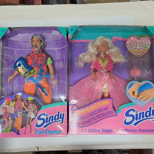 2 ORIGINAL SINDY DOLLS ALL BOXED INCLUDING PAUL POPSTAR AND GLITTER NAILS