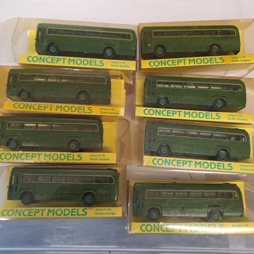 8 PLASTIC CONCEPT MODELS BUSES