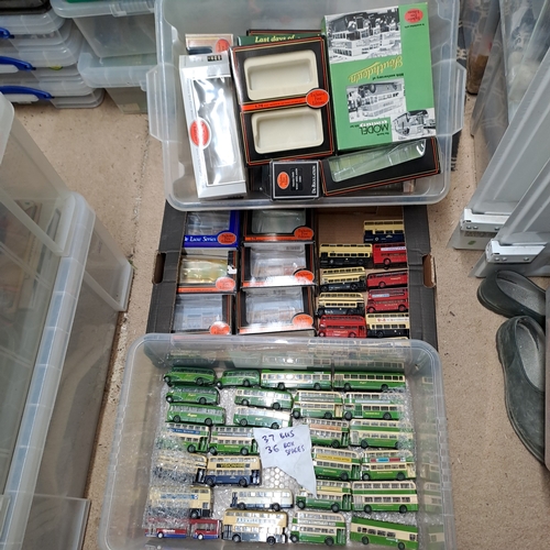 COLLECTION OF 37 EFE BUSES TOGETHER WITH 36 ASSOCIATED BOXES