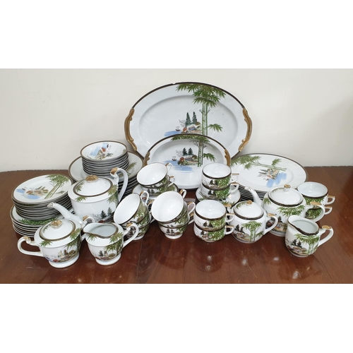 71pcs Collection of Japanese Porcelain Dinner, Tea and Coffee Ware