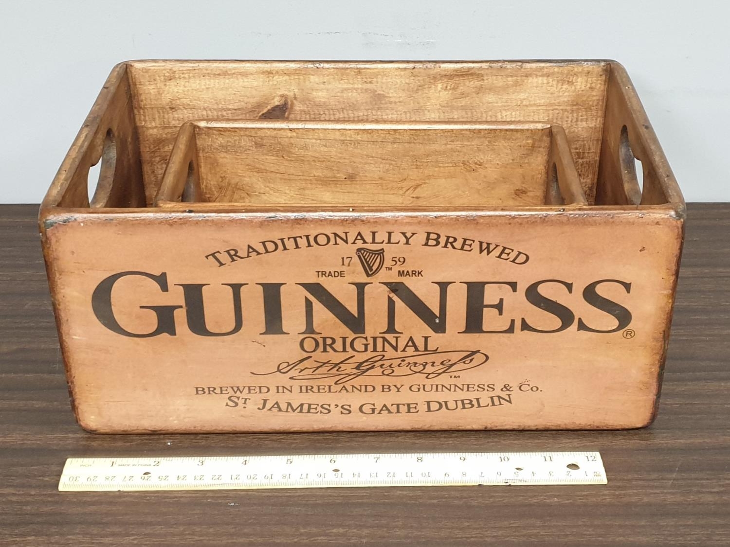 Lot of 2x Crates, Guinness and Jameson Irish Whiskey Wooden Crates ...