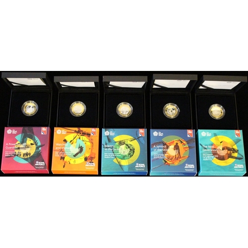 2018 Royal Mint £2 RAF Centenary Silver Proof Piedfort set (5 coins ...