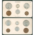 1924 set of six coins, halfcrown to farthing, mostly BU. Scarce.