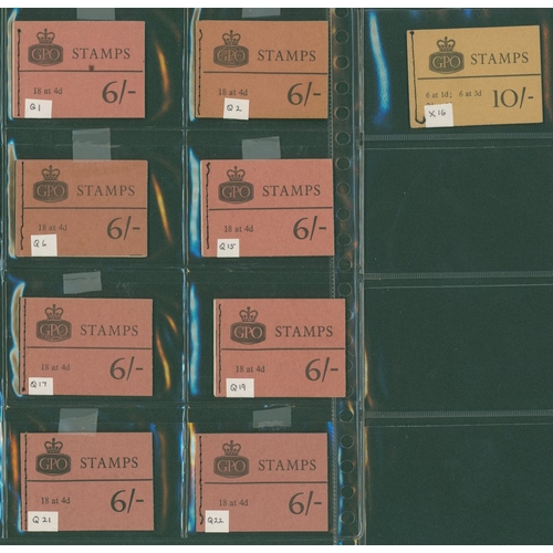 1965-67 6s SG.Q1/2, Q6, Q15, Q17, Q19, Q21/2 & 10s, SG.X16. VF.Cat. £572