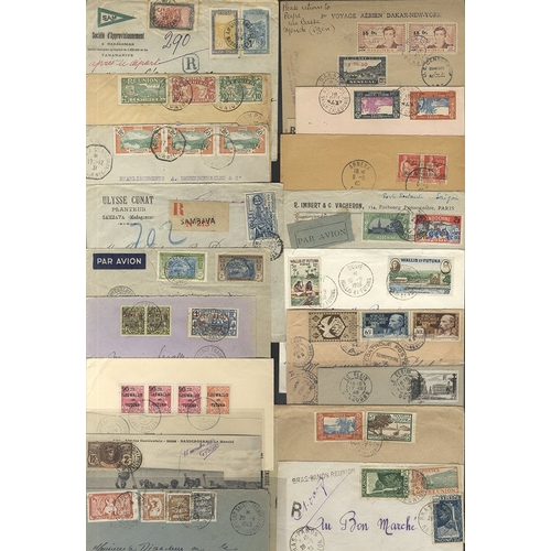 1920's-50's airmail & Maritime envelopes to France, GB & USA incl. 28th ...