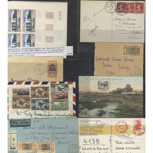1920's-50's airmail & Maritime envelopes to France, GB & USA incl. 28th ...