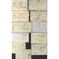 1800-49 COLLECTION of letters/wrappers (30) each displayed in two ring ...