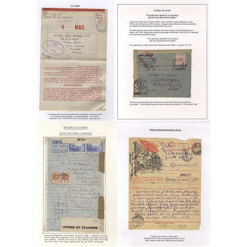 WWII AIR LETTERS substantial & very extensive collection neatly written ...
