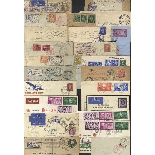 COVER ACCUMULATION (150+) 1860's-1960's incl. early FDC's, TPO's ...