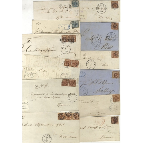 Postal history range of covers in a ring binder from 1855 2sk on outer ...