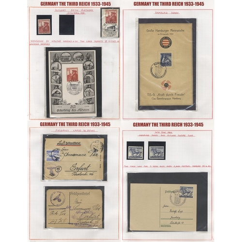 THIRD REICH 1939-43 collection in a ring binder incl. 1939 Nurnberg set ...