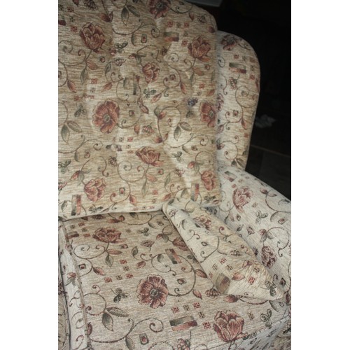 2 seater patterned upholstered sofa 51" w. x 30" d. x 39" h.