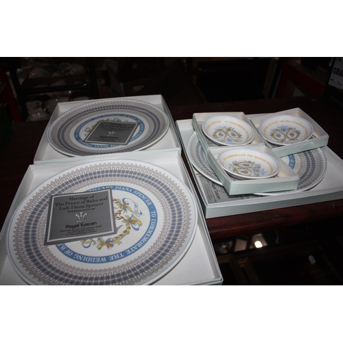 Box commemorative ware & plates