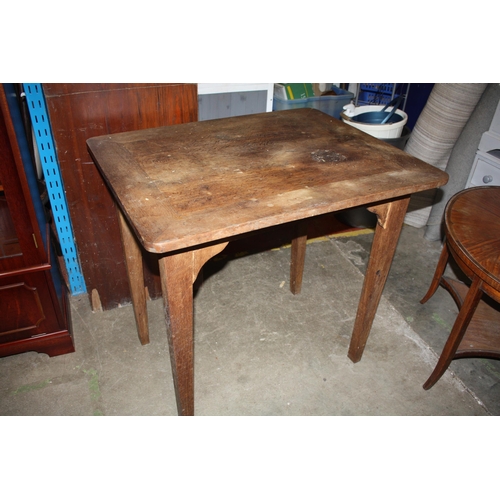 Oak table 32" h.