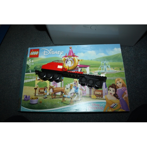 Large tub Lego & Disney Lego- tub size 8 1/4" x 17"