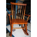 Pine stick back rocking chair