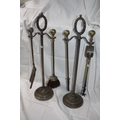 Pair brass companion sets 23"