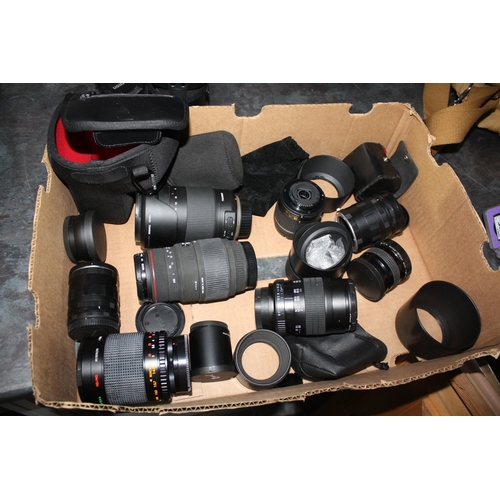 Quantity assorted digital camera lenses etc