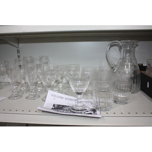 Quantity William Yeoward crystal glasses & jug 10"
