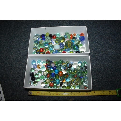 2 small boxes marbles