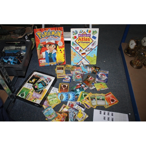 2 Pokemon sticker albums & large quantity Pokemon cards