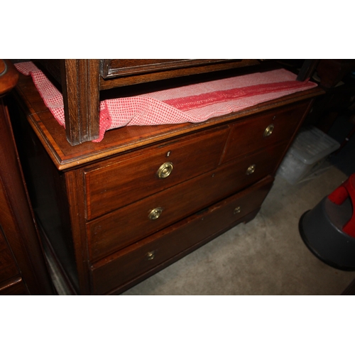 Mahogany 4 drawer chest 32 1/2" h. x 42" x 21 1/2"