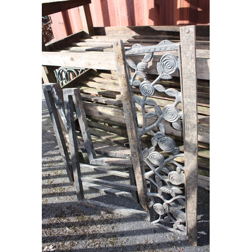 Home made bench ends & back supports