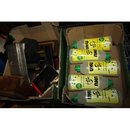 Quantity jewellery boxes & new UHU glue
