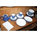 Quantity Denby blue dinnerware