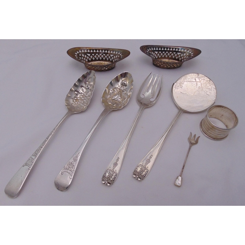 A quantity of hallmarked silver to include flatware, bonbon dishes and ...