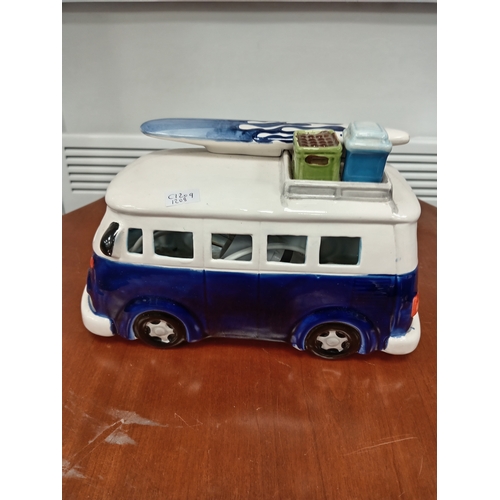 Vintage ceramic camper van lamp H17cm x W 26cm