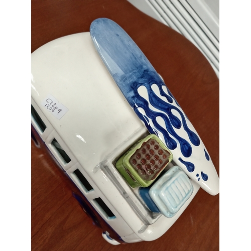 Vintage ceramic camper van lamp H17cm x W 26cm