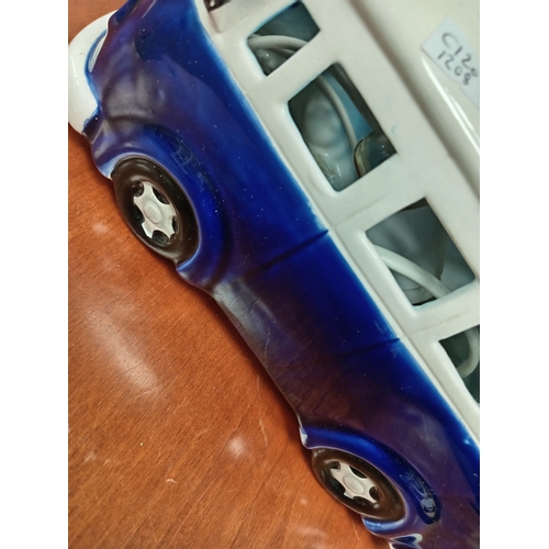 Vintage ceramic camper van lamp H17cm x W 26cm