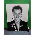 An original acrylic painting of Rik Mayall signed S.Mandry. H 80cm x W ...