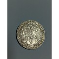 An 1898 Victoria florin 925 sterling silver coin.