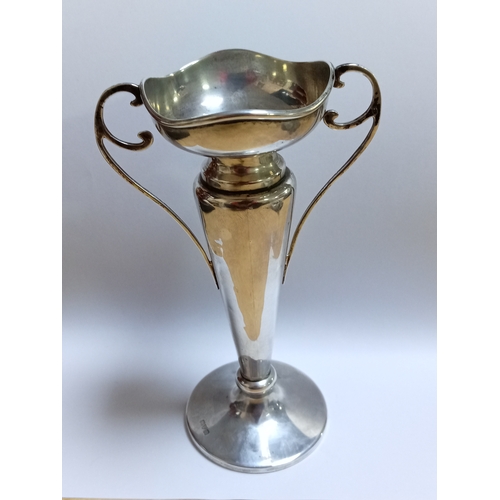A hallmarked Chester sterling silver trophy. H 15.5cm. Total weight 95.35g