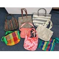 Collection of 8 ladies stylish fabric bags to include Liz Earle & Animal.