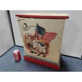 A vintage patriotic storage box. H 46 W 32