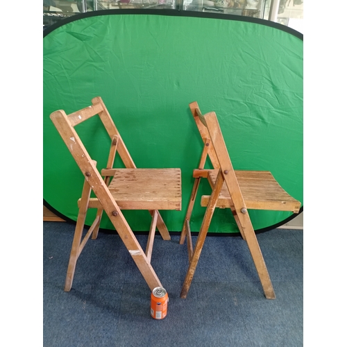 A pair of RAF WWII foldable chairs