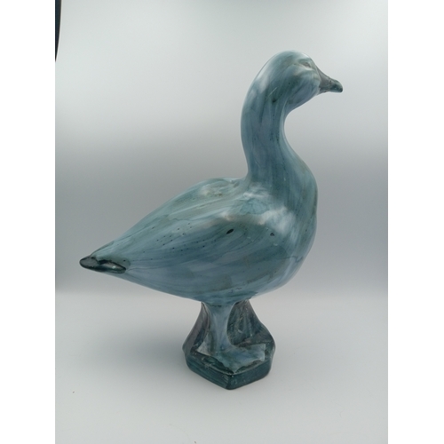 A collection of 4 David Sharp rye pottery animal figures. To include a ...
