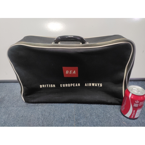 A vintage BEA (British European Airways) crew flight bag