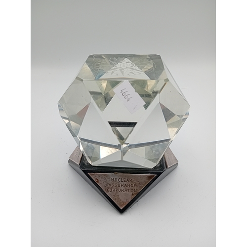 Tiffany & Co Faceted Crystal Paperweight Engraved 'World Nuclear Fuel ...