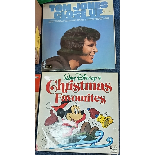 A large collection of vinyl records to include artists like Tom Jones ...