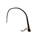 South African hide whip in curved form with woven ball end to grip ...