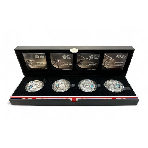 2009 to 2012 Countdown to London 2012 £5 silver proof FDC set of 4 ...