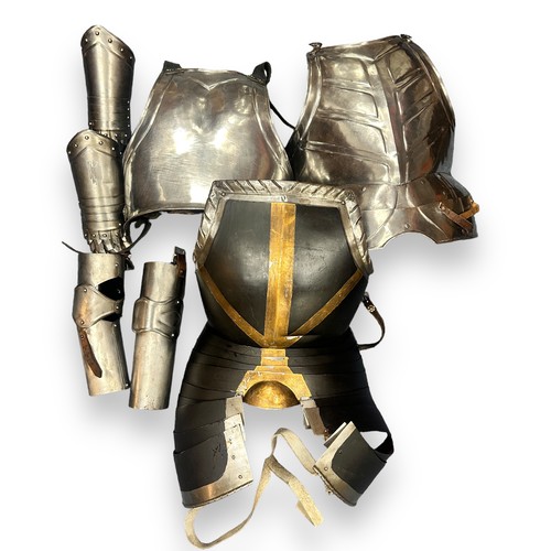 Reproduction Medieval Armour With Black Ceremonial Breast Plate. Breast ...