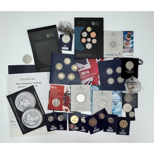 Modern British coin collection with uncirculated year set 2008 Royal ...